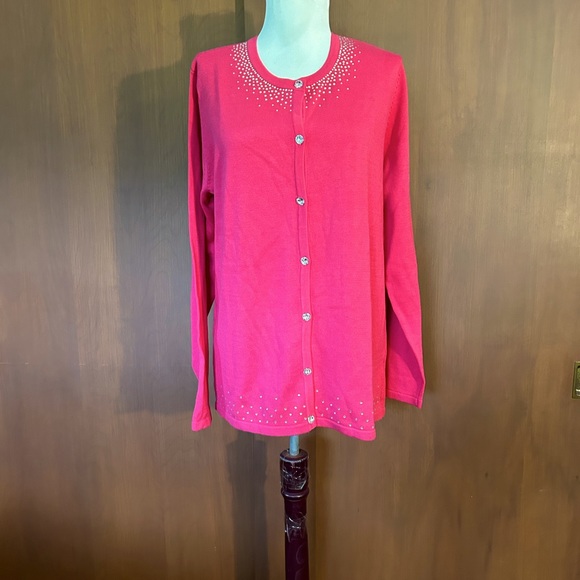 Quacker Factory | Sweaters | Nwt Quaker Factory Pink Embellished ...